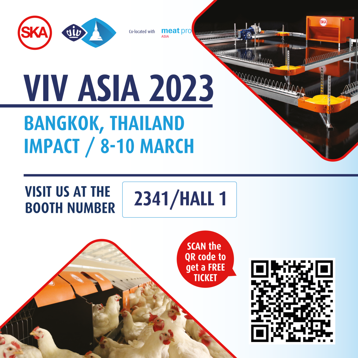 VIV ASIA 2023 - Stand 2341 Hall 1 - SKA Poultry Equipment